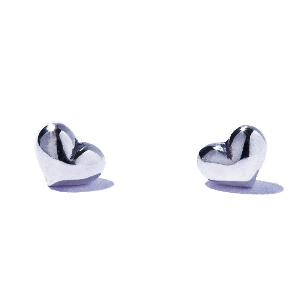 chunky heart stud pierce – quip queint